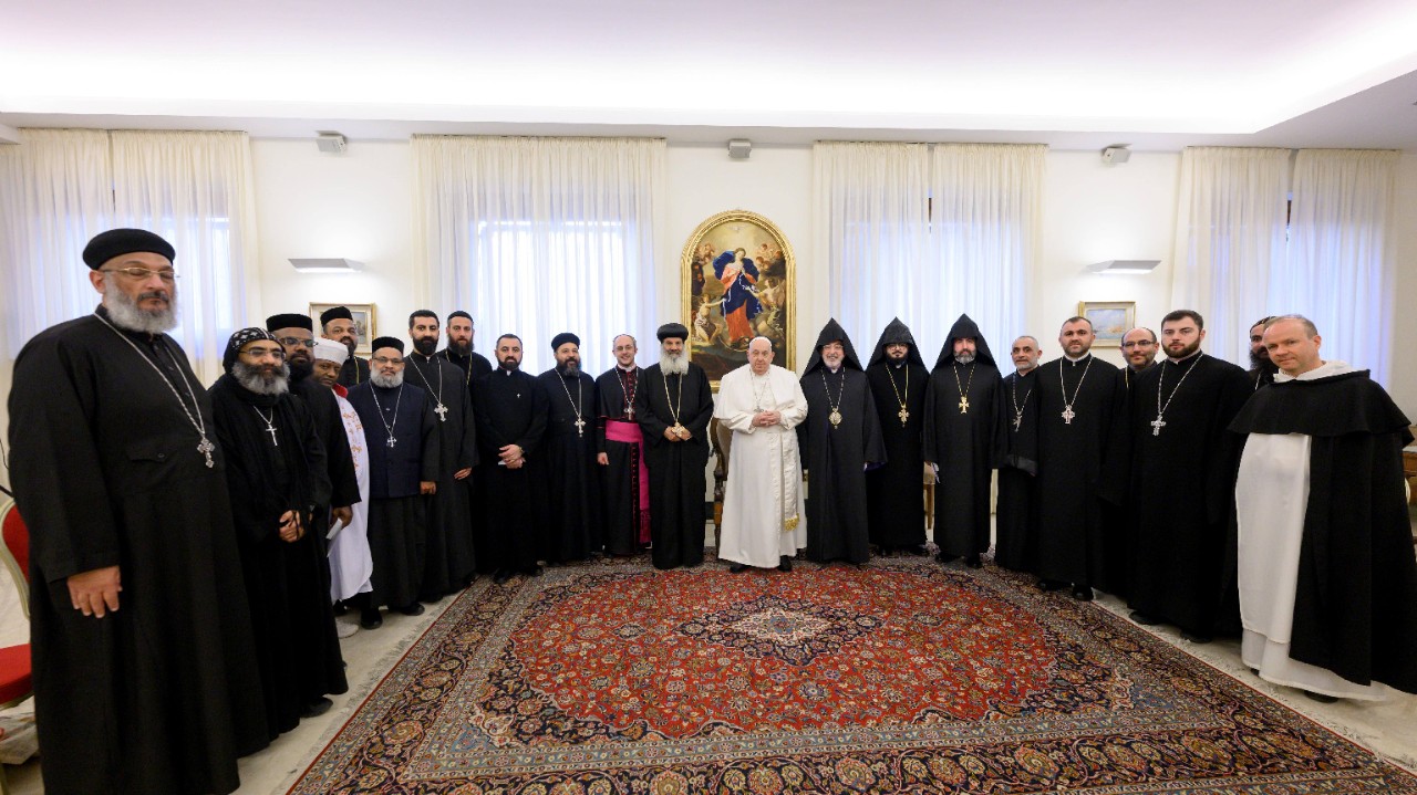 2025 02 06 Private audience for a delegation of young priests and monks ...